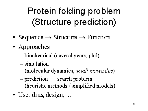 Protein folding problem